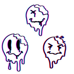 Acid smiley face psychedelic symbol of rave Vector Image