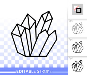Diamond gem jewel gemstone line icon set Vector Image