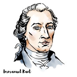 Immanuel kant german philosopher Royalty Free Vector Image
