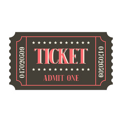 Isolated brown ticket Royalty Free Vector Image