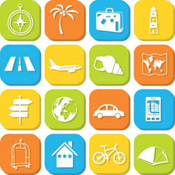 Travel icons Royalty Free Vector Image - VectorStock