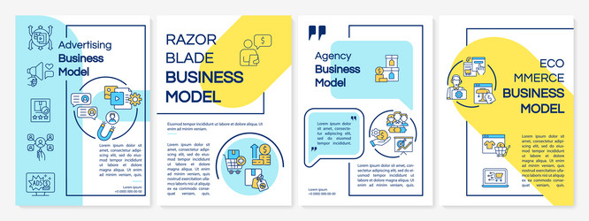 Advertising business model brochure template Vector Image