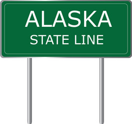 Georgia state line green road sign us Royalty Free Vector