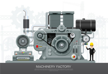 Industrial machine factory construction equipment Vector Image