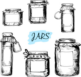 Jars with labels Royalty Free Vector Image - VectorStock