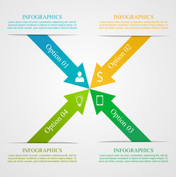 Sequence arrows infographic chart design template Vector Image