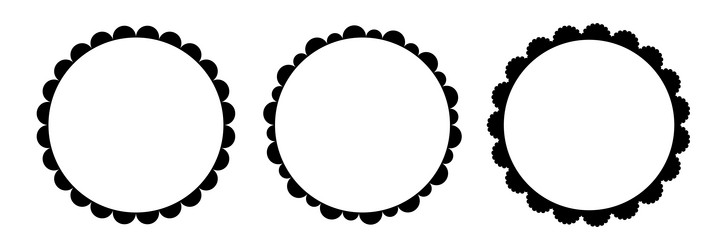 Scalloped Edge Circle Vector Images (over 240)