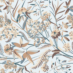 Floral seamless pattern flowering Royalty Free Vector Image