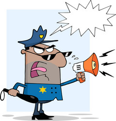 Police officer cartoon colorful Royalty Free Vector Image