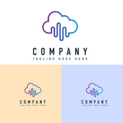 Cloud technology logo design template Royalty Free Vector