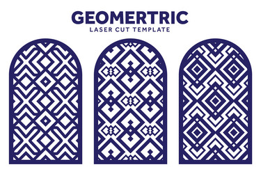 Geometric laser cut pattern template Royalty Free Vector