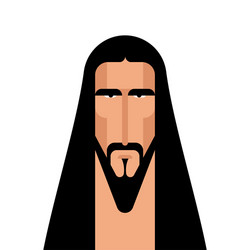 Jesus christ face gods son biblical religious Vector Image