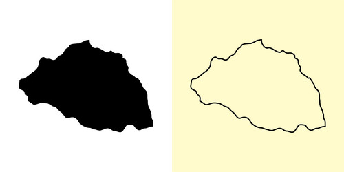 Aklan map philippines asia filled and outline Vector Image