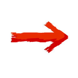 Red arrow with ragged edges Royalty Free Vector Image