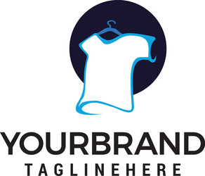 T shirt shop logo design concept template Vector Image