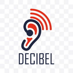 Decibel logo isolated on white background Vector Image