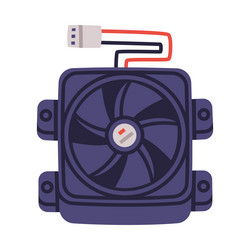 Fan-cooled heat sink as personal computer Vector Image