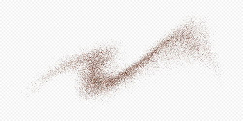 Flying coffee or chocolate powder dust particles Vector Image