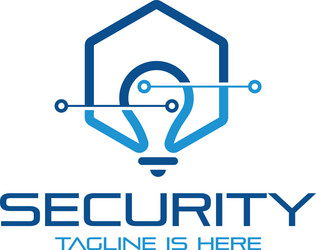 Bee cyber security logo Royalty Free Vector Image