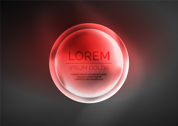 Glowing neon shiny transparent bubbles glass Vector Image