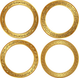 Set ornamental round frames Royalty Free Vector Image
