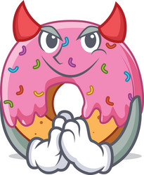 Donut cartoon character Royalty Free Vector Image