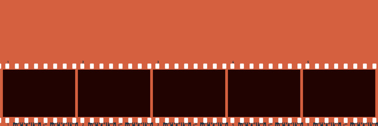 Five photo camera blank frames roll Royalty Free Vector