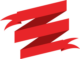 3d double banner ribbon design element Royalty Free Vector