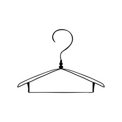 Hand drawn doodle hanger Royalty Free Vector Image