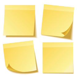 Sticky note with shadow isolated on transparent Vector Image