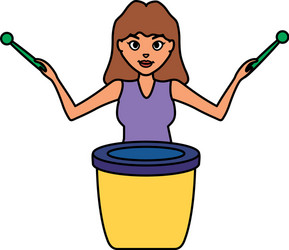 Girl Playing Bongos Vector Images (over 110)