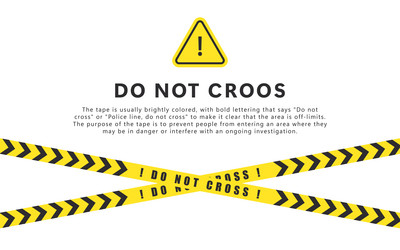 Red warning tapes set safety tape barrier Vector Image