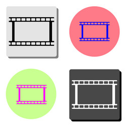 Film strip flat icon Royalty Free Vector Image