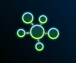 Pop art mind map infographic icon isolated Vector Image