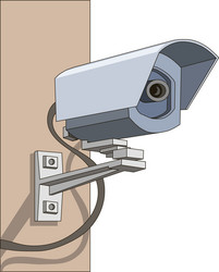 Control ip camera cartoon Royalty Free Vector Image