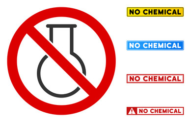Flat no chemicals icon Royalty Free Vector Image