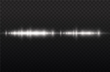 Horizontal light ray flash yellow line Royalty Free Vector
