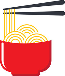 Hot noodle logo icon Royalty Free Vector Image
