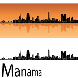 Single continuous line drawing manama city Vector Image