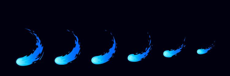 Sprite sheet fire sword attack green strike Vector Image