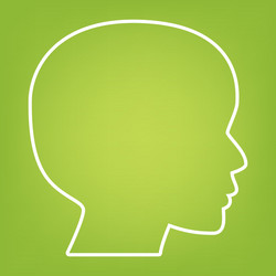 Human head silhouette line icon Royalty Free Vector Image