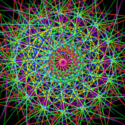 Ornament from color straight lines Royalty Free Vector Image