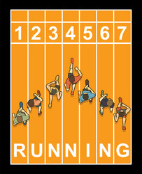 People Running Top View Vector Images (over 120)