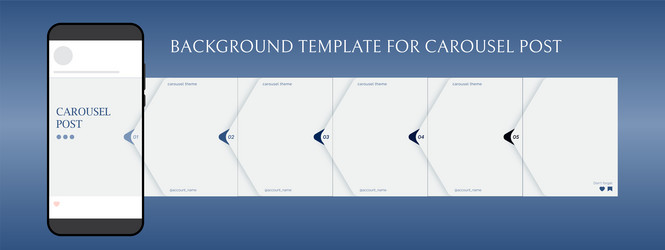 Template for carousel post in social network Vector Image
