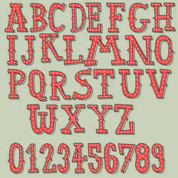 Vintage sketched alphabet set 1 Royalty Free Vector Image