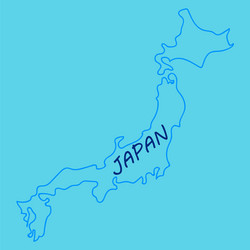 Map of japan in high resolution detailed Vector Image