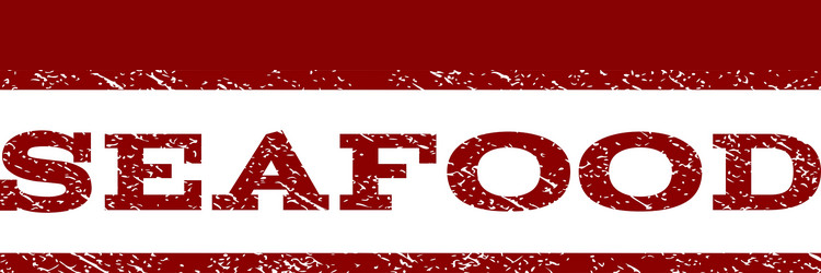 Seafood watermark stamp Royalty Free Vector Image