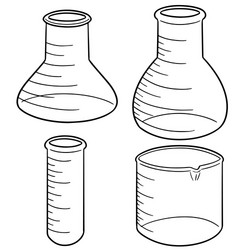 Set of laboratory glassware Royalty Free Vector Image
