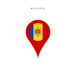 Square dots pattern map of moldova moldavian Vector Image