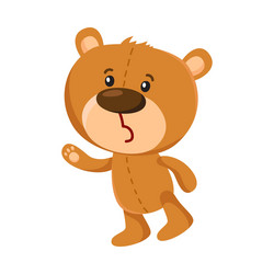 Cute traditional retro style teddy bear character Vector Image